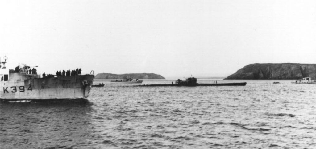 German U-190 and the HMCS Esquimalt